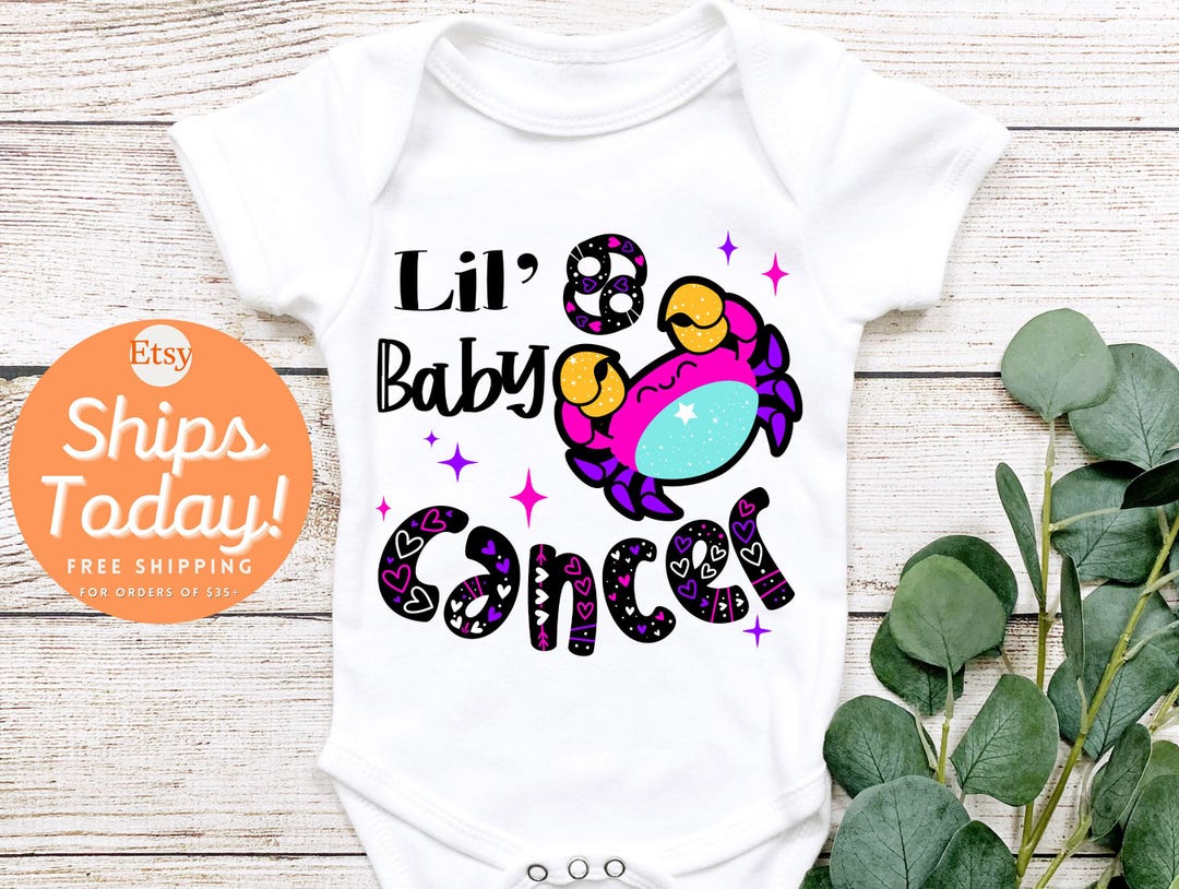 Lil Baby Cancer Astrological Baby Onesie®| New Baby Gift | Baby Star ...