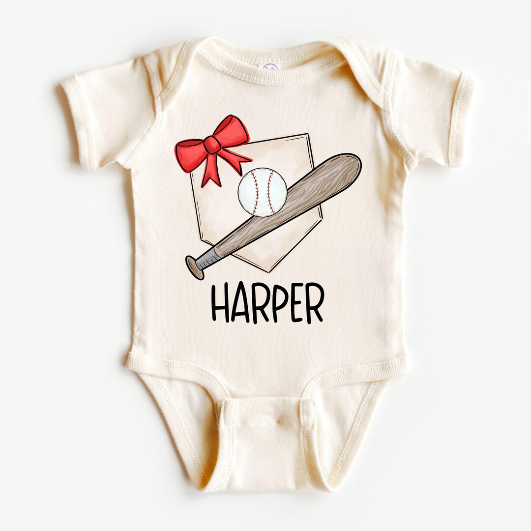 Personalized Baseball Baby Onesie® - Sport Baby Onesie® - Baseball Baby ...