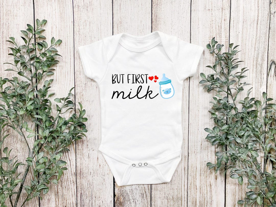 But First Milk Onesie® Milk Coma Onesie® Funny Baby Onesie® Baby ...