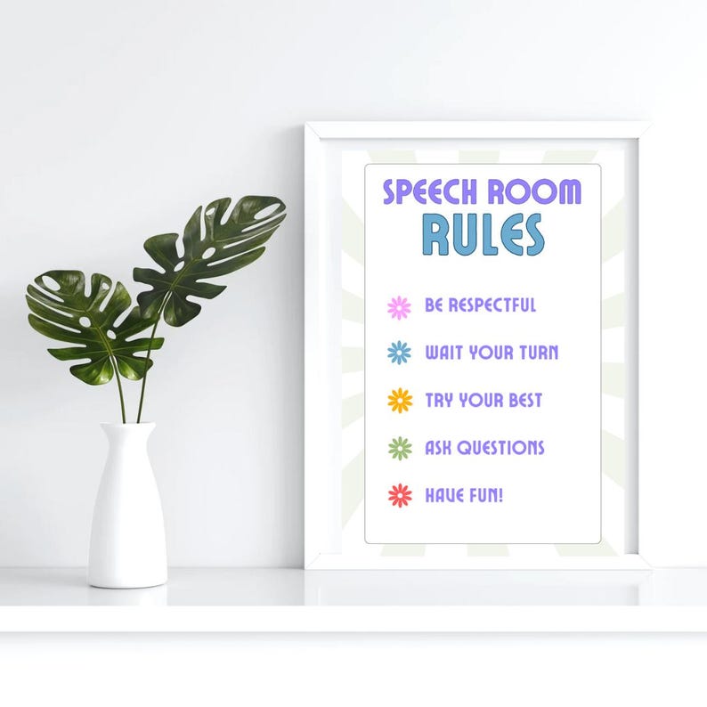 5 Speech Room Posters - Aesthetic Retro Fun Wall Decor SLP Printables ...