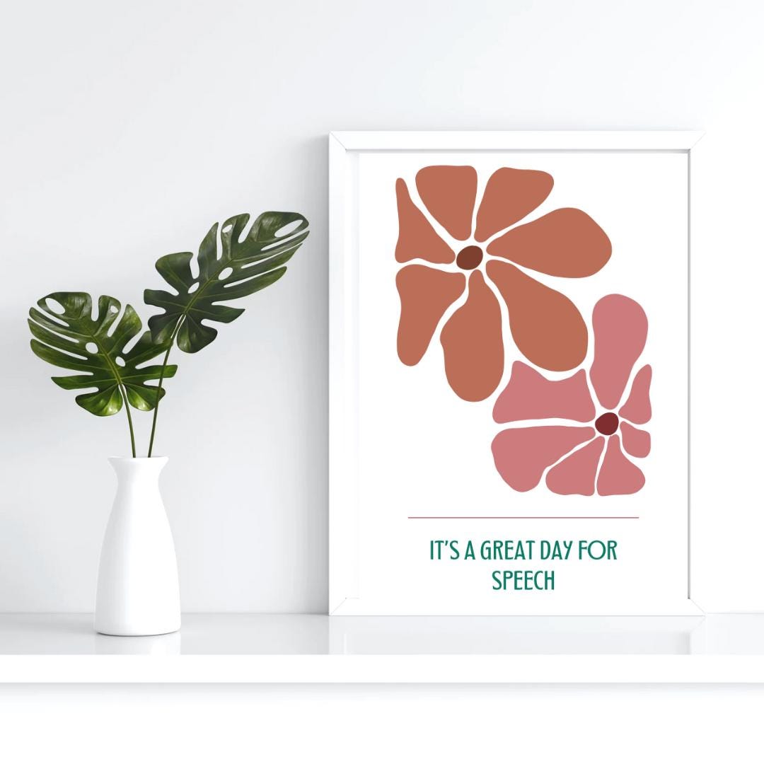Speech Room Poster Aesthetic Retro Fun Wall Decor SLP Printables Speech ...