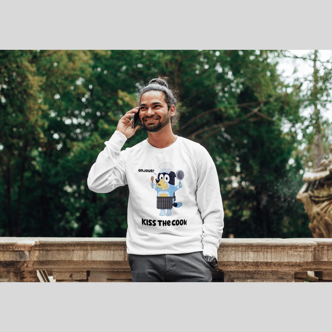 Bluey Bandit Design for T-shirts Aprons Chef Fathers Day Kiss the Cook ...