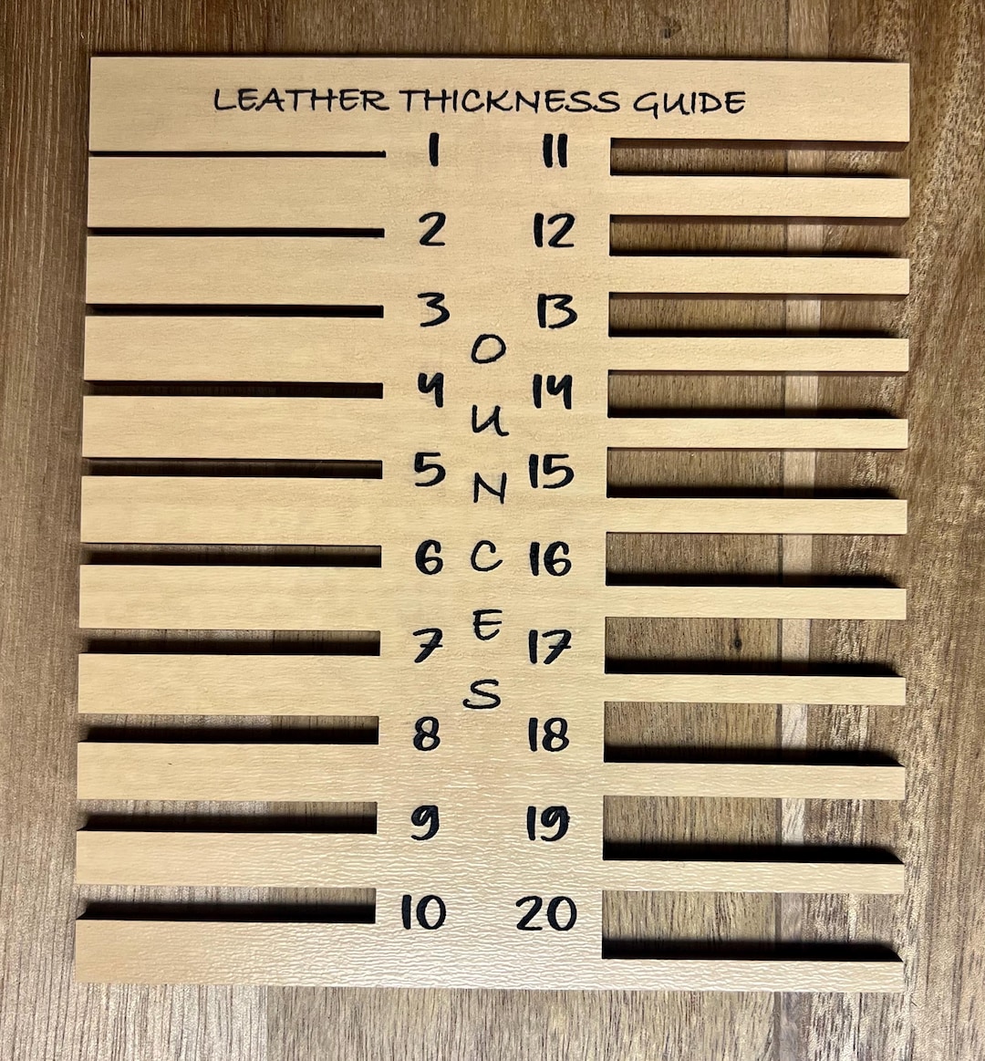 Digital File For Leather Thickness Guide Etsy