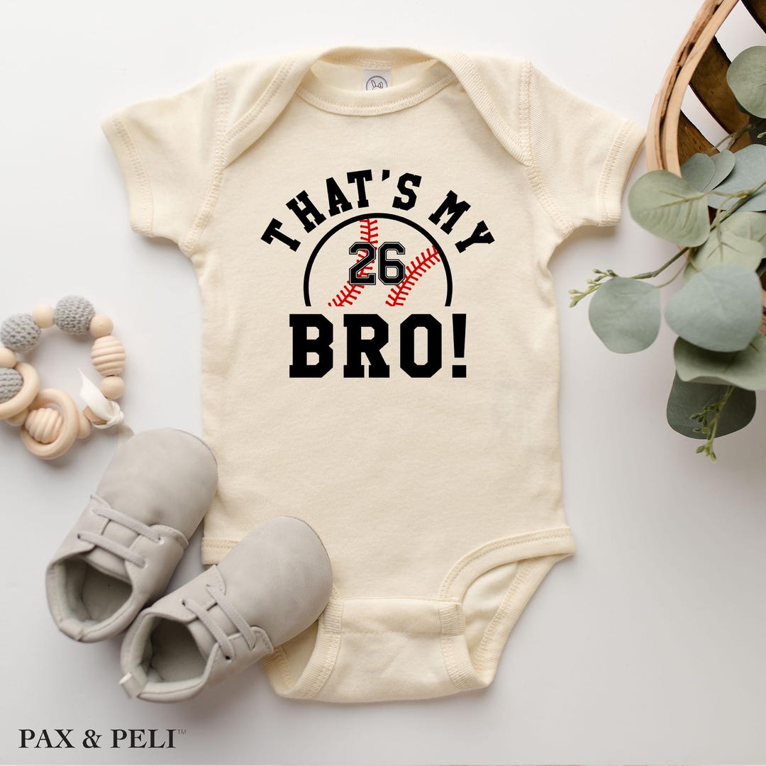 That's My Bro Baseball Onesie® Brand - Sports Fan Baby Bodysuit ...