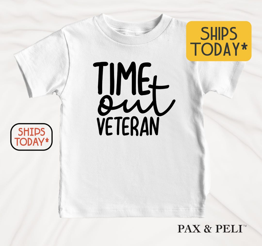 Timeout Veteran Boys T-shirt, Funny Graphic Tee With Custom Color, Gift ...