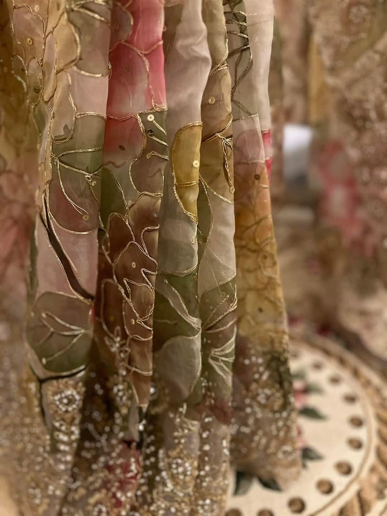 Muslin Hand Painted Saree With Karchupi Work - Etsy