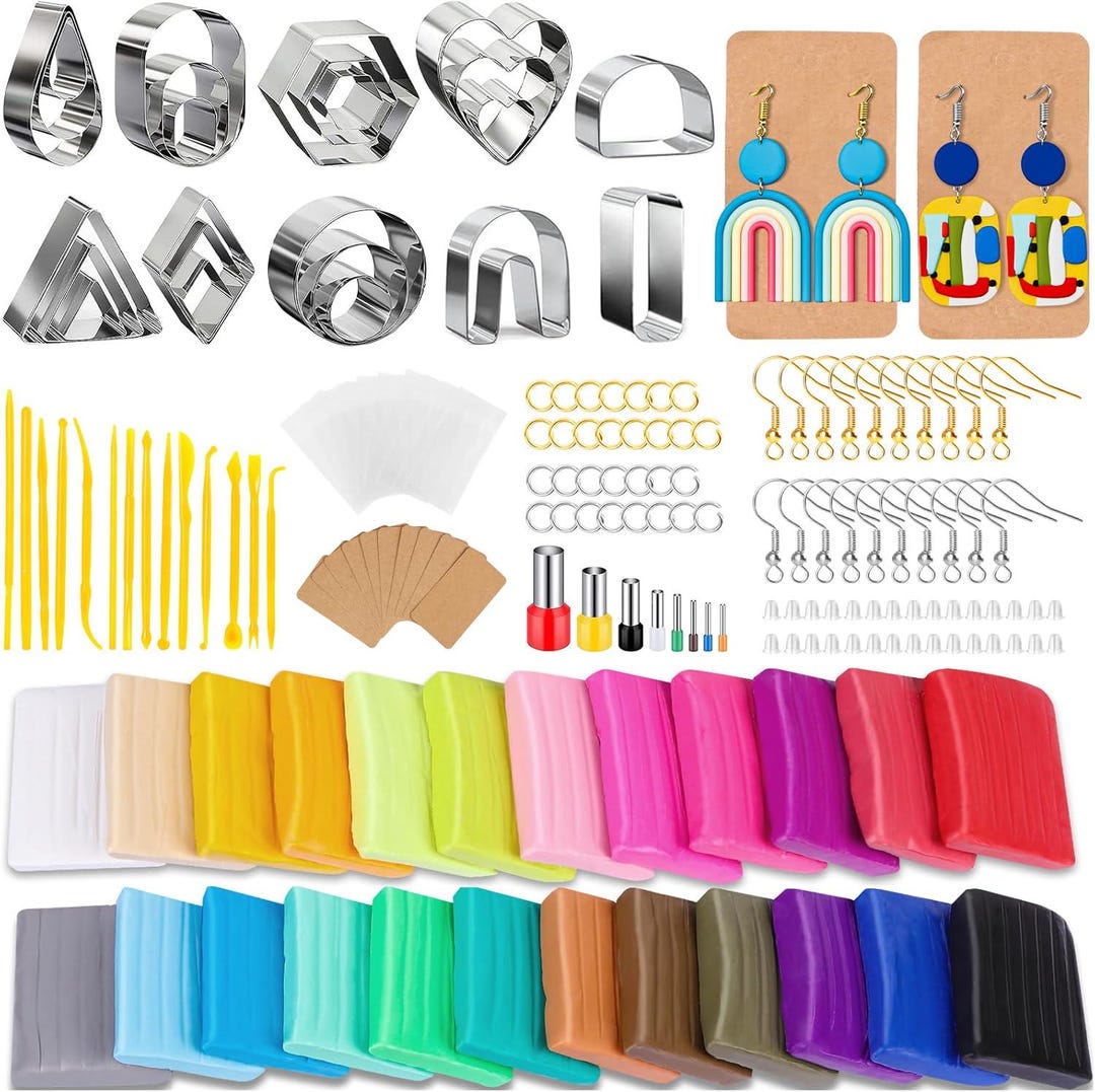 DIY Polymer Clay Earring Kit, Make Your Own Earrings Craft Kit ...
