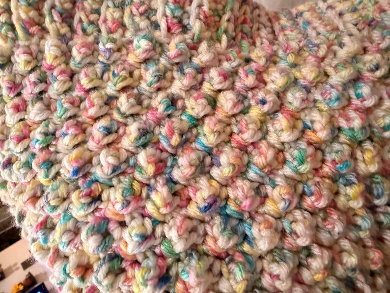 Little Nubbins Chunky Crochet Baby Blanket - Etsy
