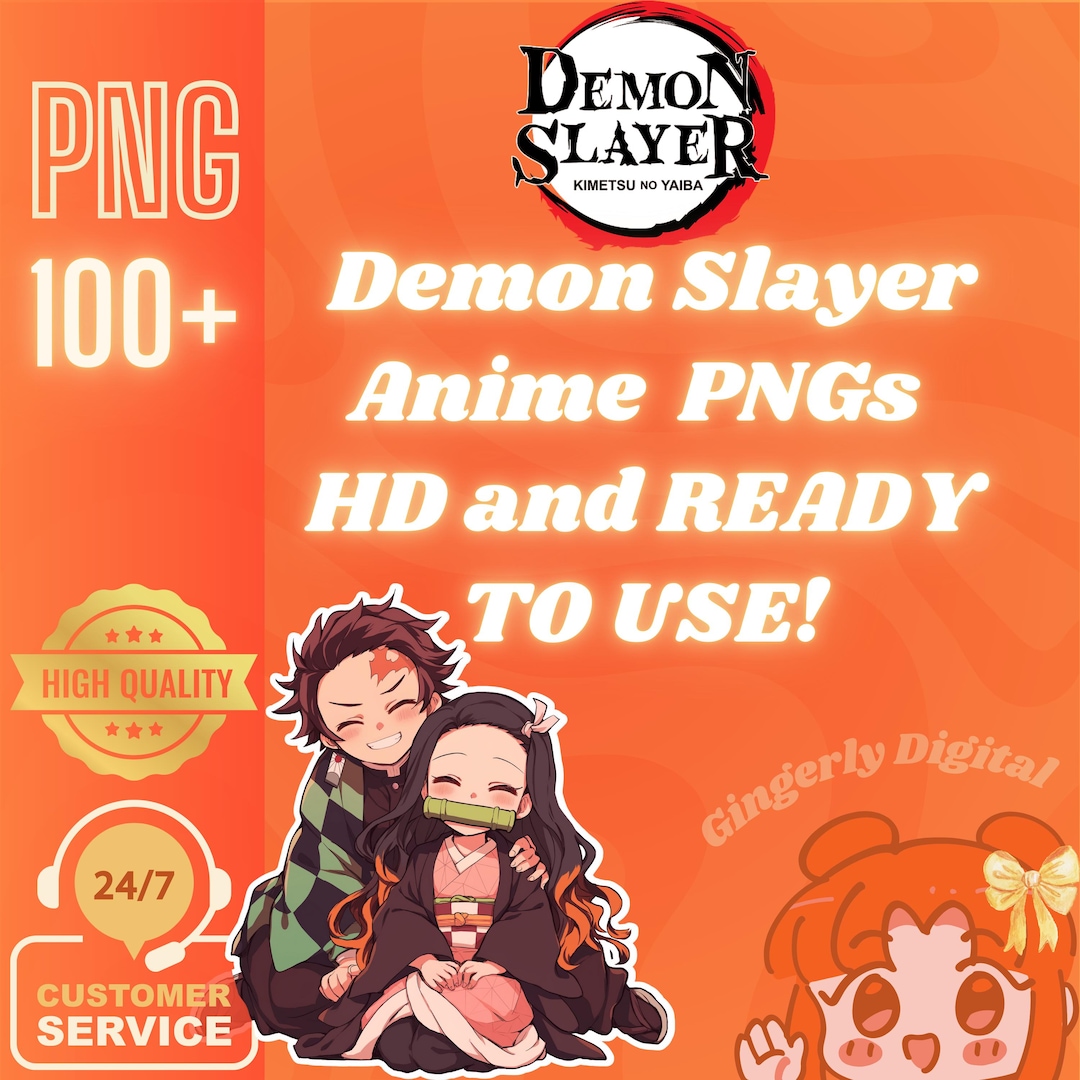Demon Slayer Inspired PNG BUNDLE 100+ Kimetsu No Yaiba Tanjiro Nezuko ...