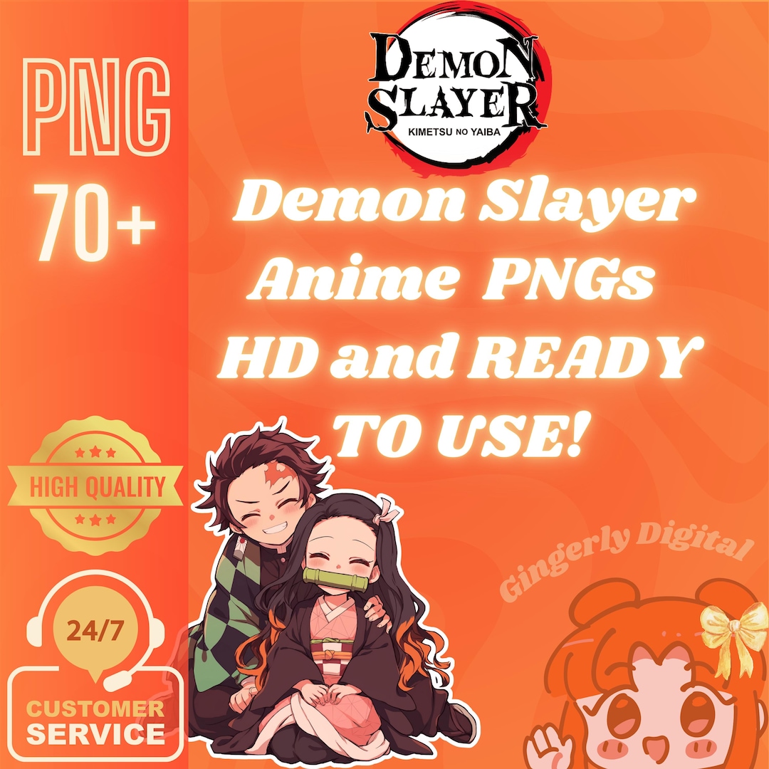 Demon Slayer PNG Bundle Kimetsu No Yaiba Chibi Digital Download Anime ...