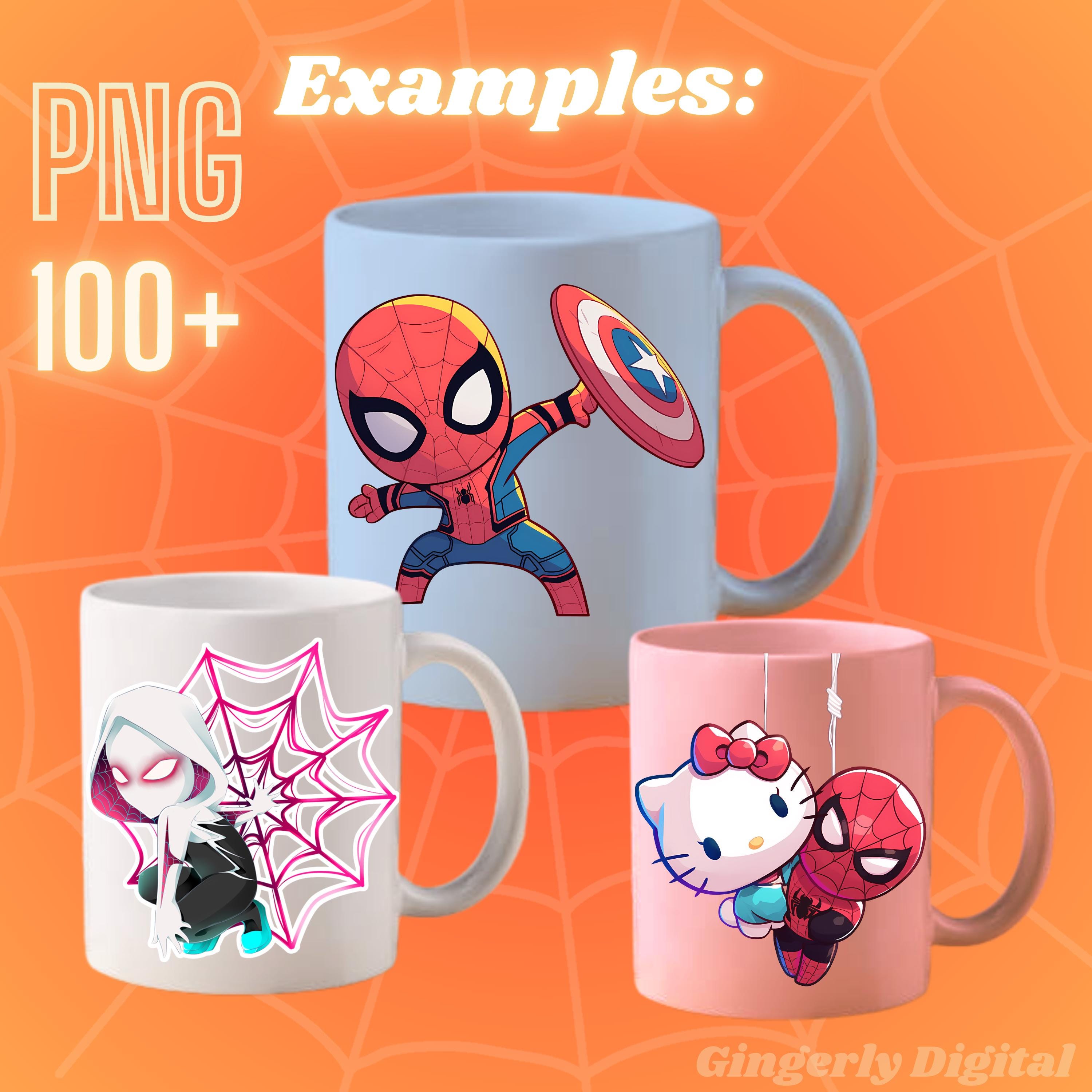 Spider-man Inspired PNG BUNDLE 100+ Chibi Spider-verse Stickers Miles ...