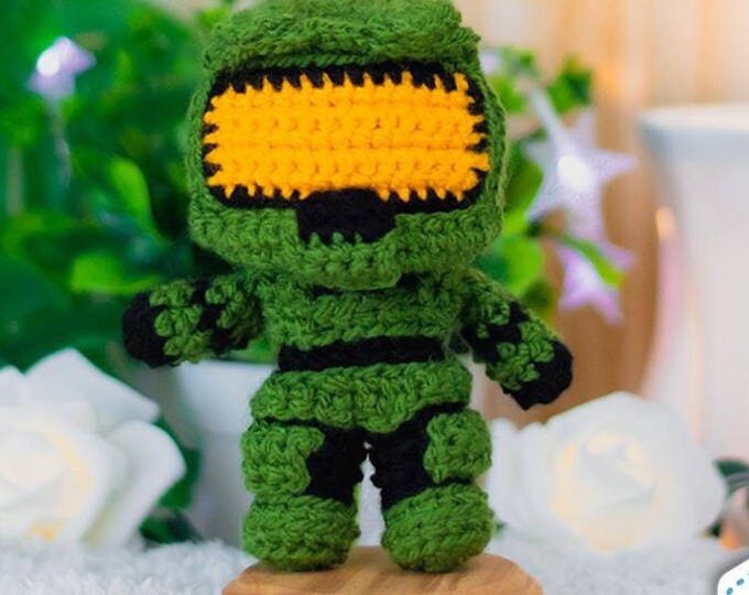 Master Spartan Chief Crochet Plush - 5.5 In/ 14cm - Handmade Amigurumi ...