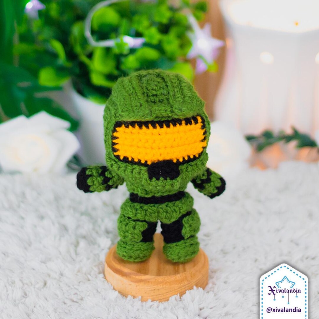 Master Chief Crochet Plush, Halo 5.5 In/ 14cm Handmade Amigurumi - Etsy