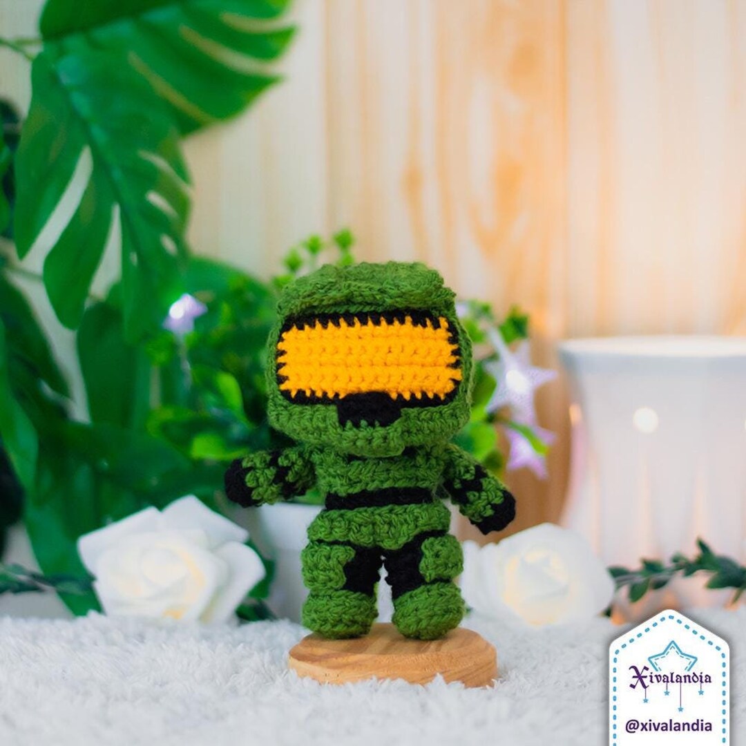 Master Spartan Chief Crochet Plush - 5.5 In/ 14cm - Handmade Amigurumi ...