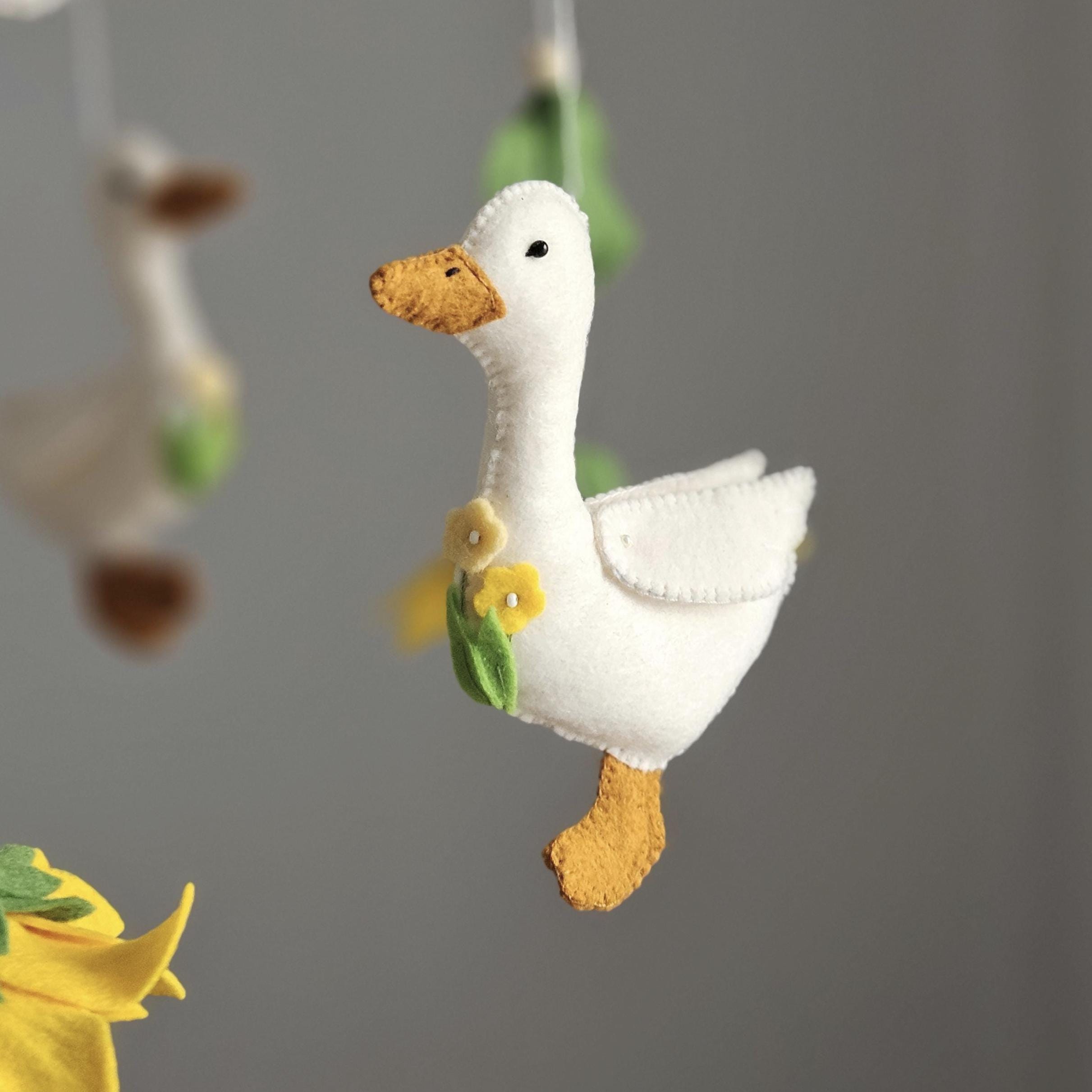Goose Felt PDF SVG Pattern, Farm Animals Ornament DIY Plush, Bird ...