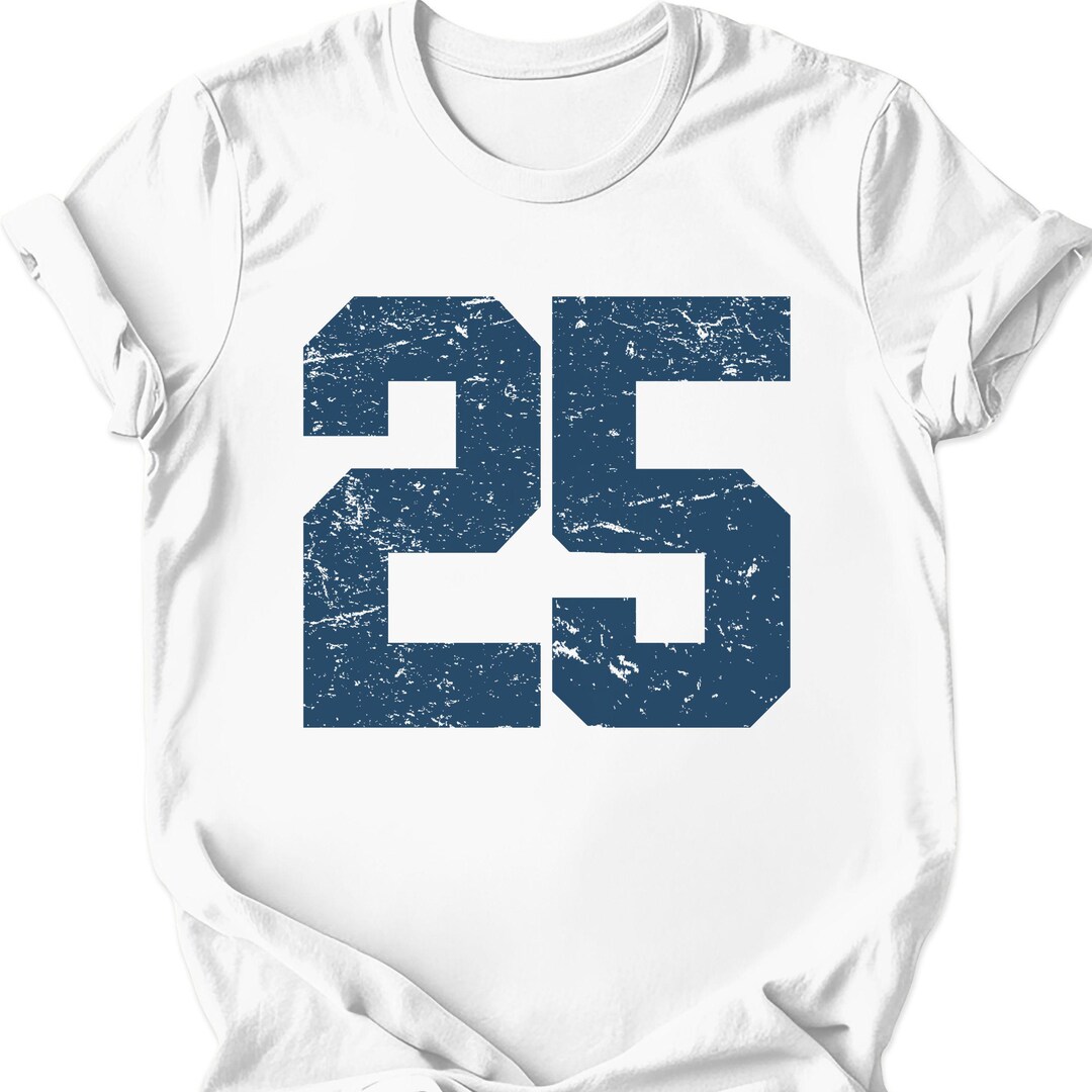 Vintage Style Number 25 T-shirt: Retro College Tee - Etsy