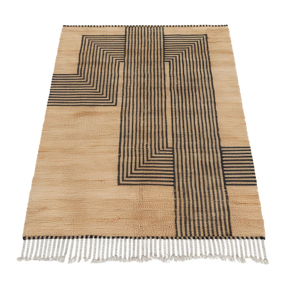 Tan Moroccan Rug, Tan and Black Moroccan Shag Rug, Moroccan Carpet, Tan ...