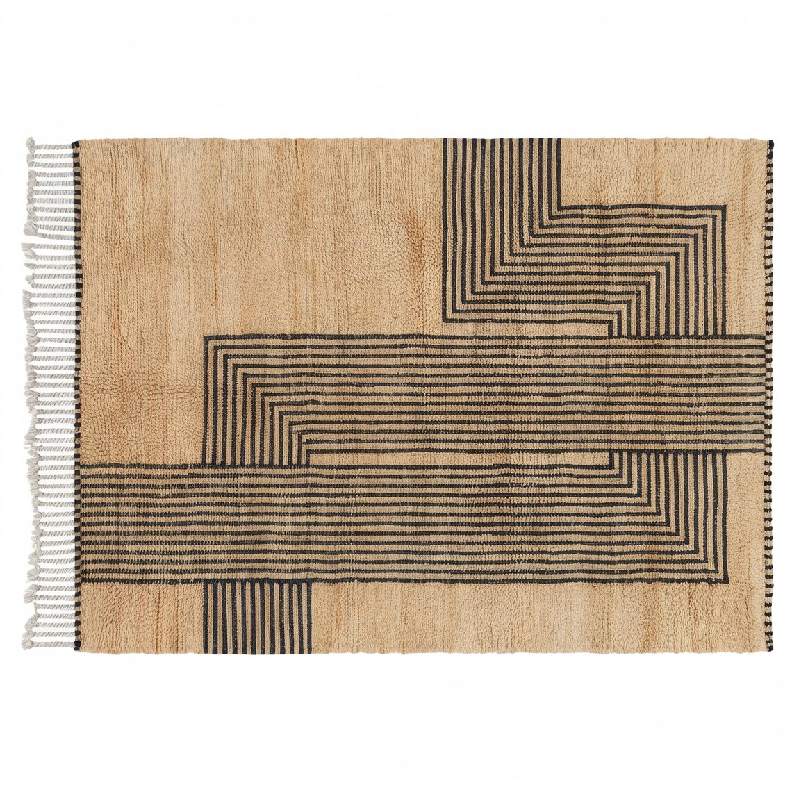 Tan Moroccan Rug, Tan and Black Moroccan Shag Rug, Moroccan Carpet, Tan ...