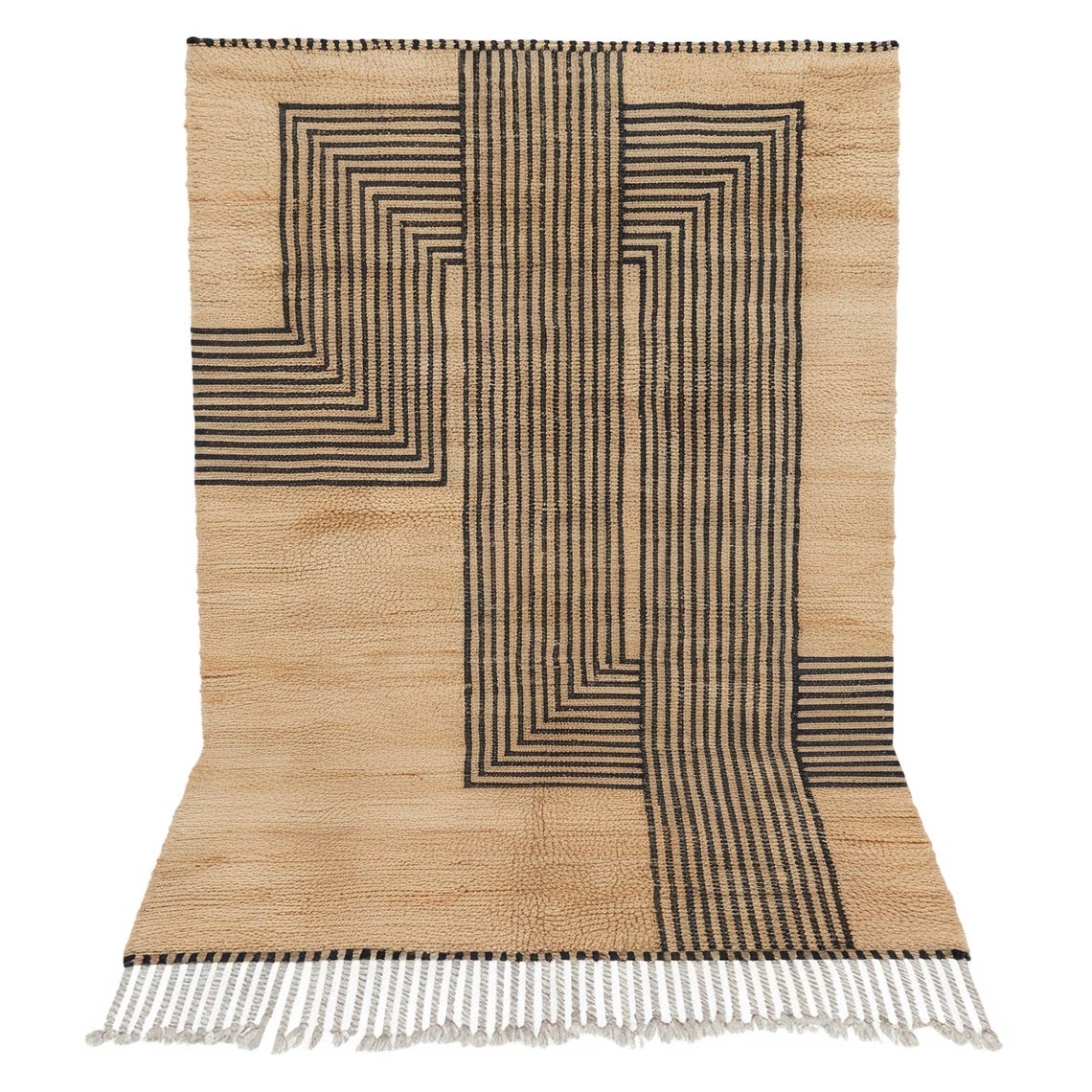 Tan Moroccan Rug, Tan and Black Moroccan Shag Rug, Moroccan Carpet, Tan ...