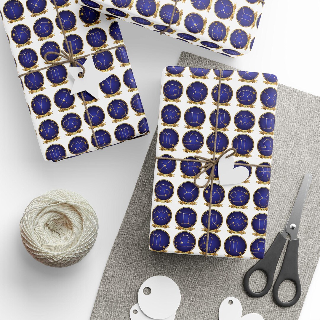 Zodiac Wrapping Paper, Astrology Gift Wrap, Matte or Glossy - Etsy