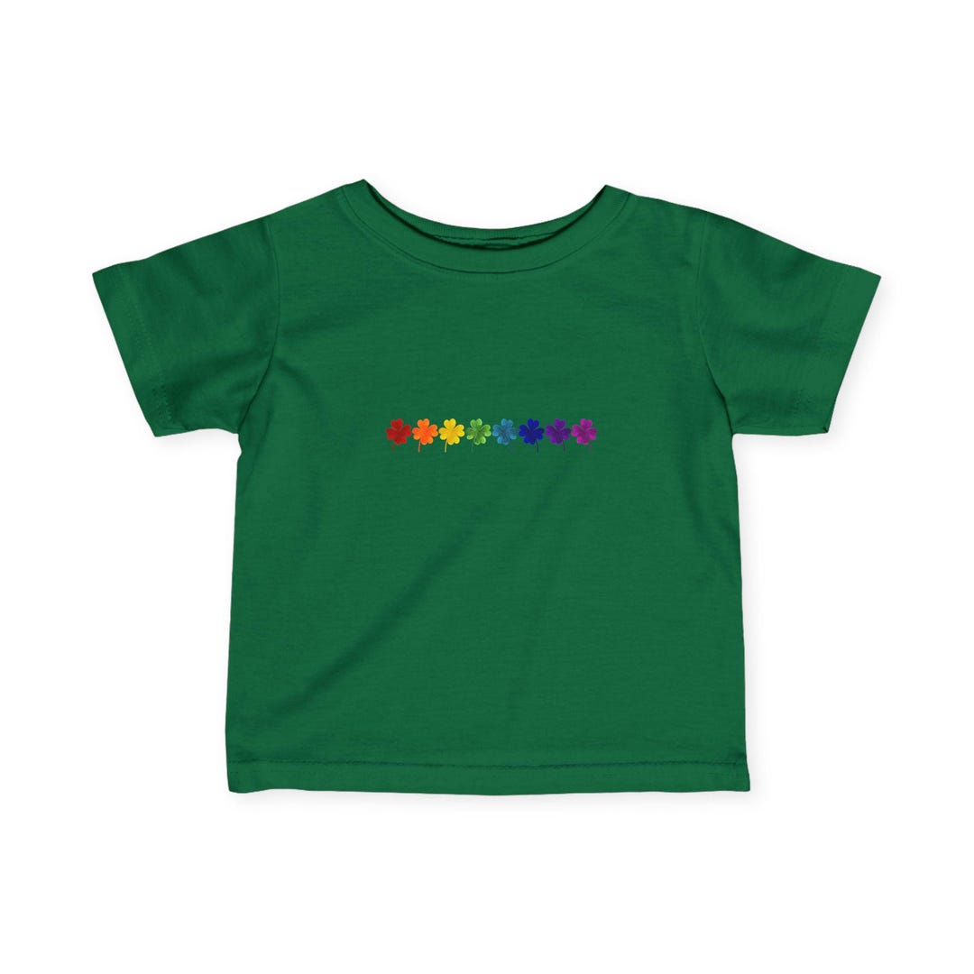 Rainbow Clover Infant Tee - Cute Baby T-shirt, Family Matching St ...