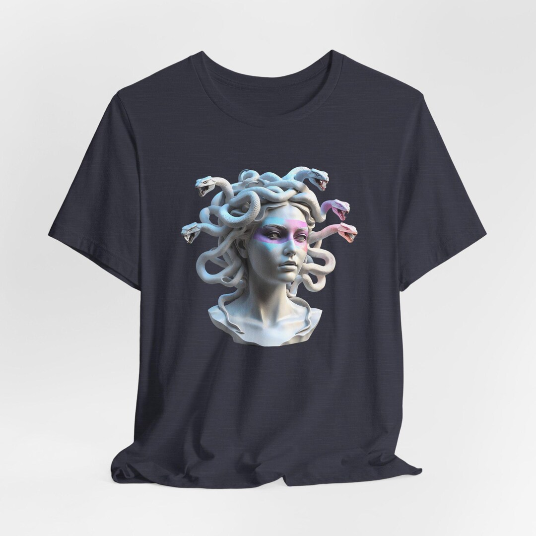 Medusa With Subtle Trans Flag Colors Graphic Tee: LGBTQ Pride Activist ...