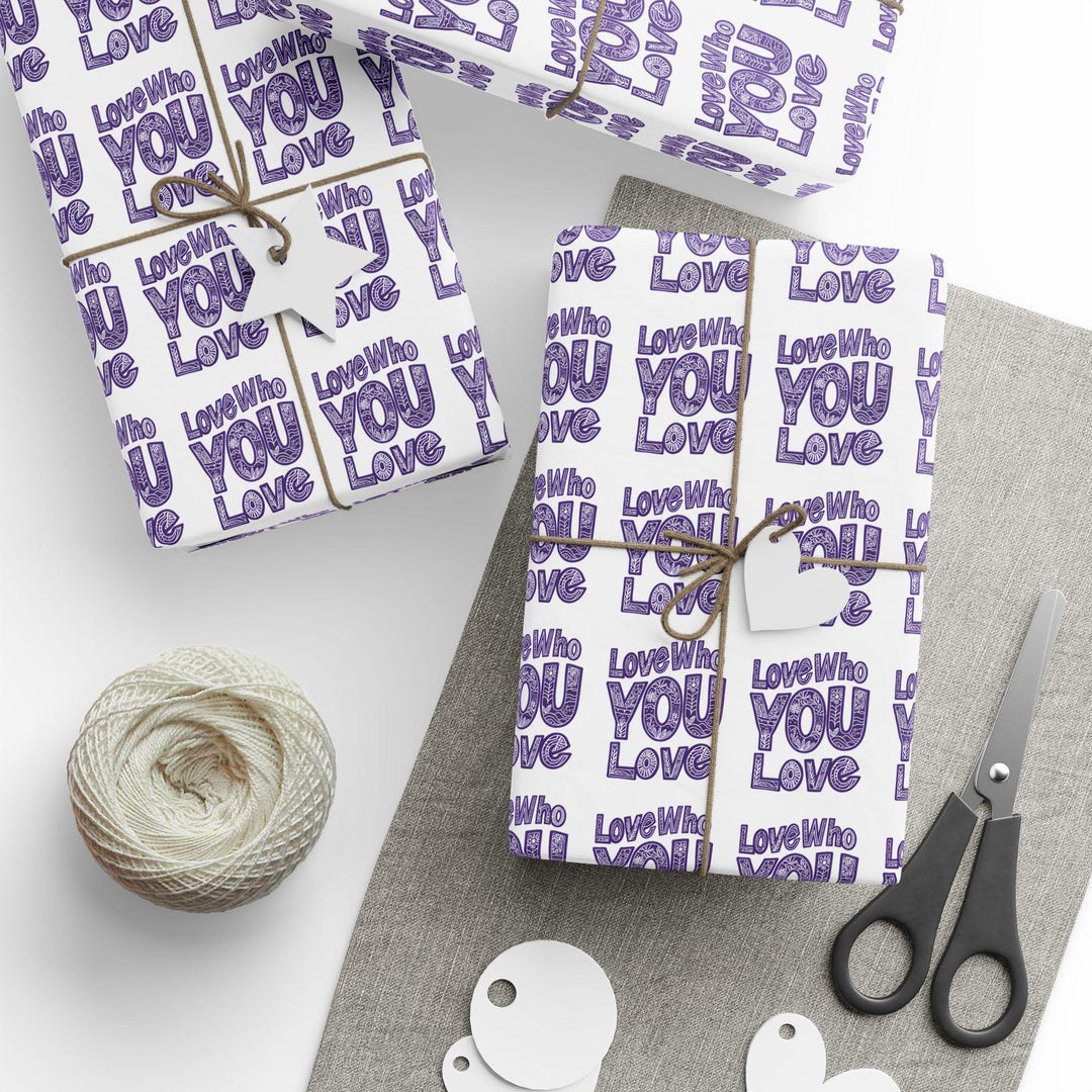 Love Who You Love Gift Wrap: Holiday, Wedding & Anniversary Wrapping - Etsy