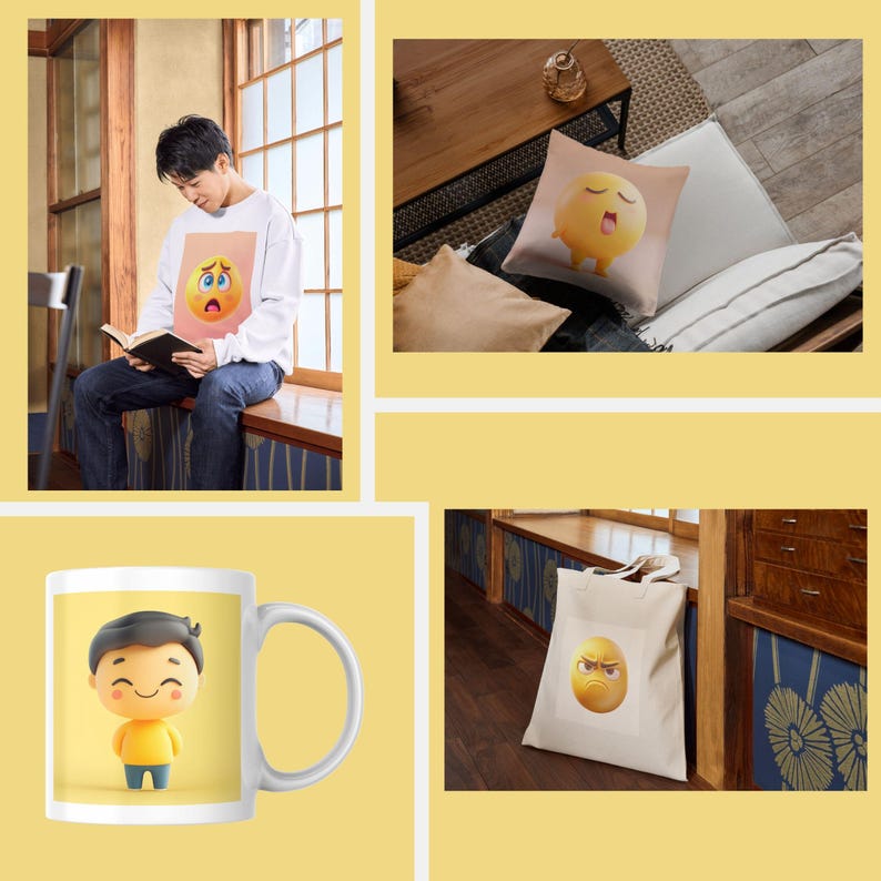 Emoji Clipart Bundle | 15 Kawaii Emoticon Stickers Digital Download for ...