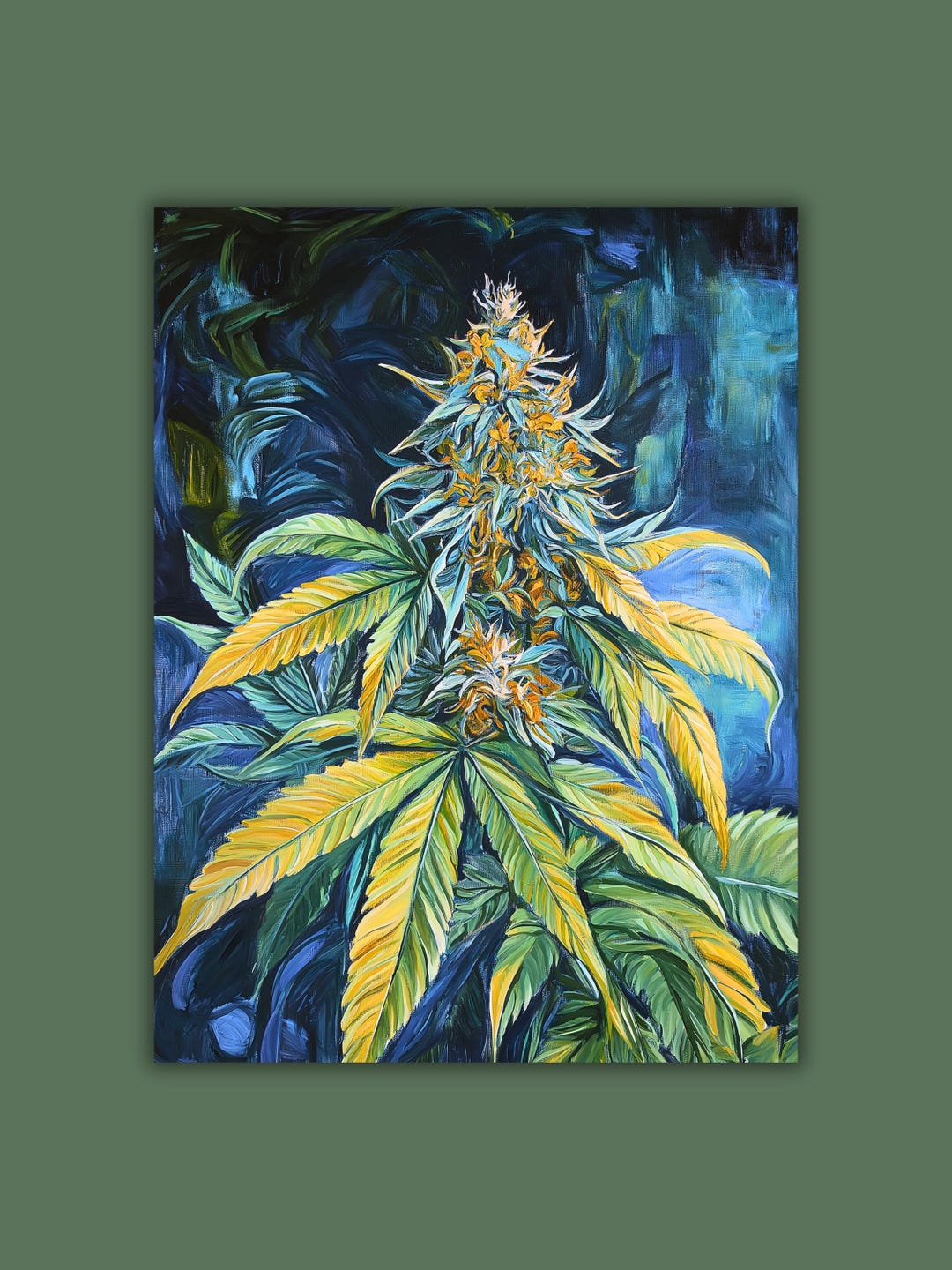 Modern Cannabis Botanical Prints: Stylish Marijuana Wall Art for Home ...