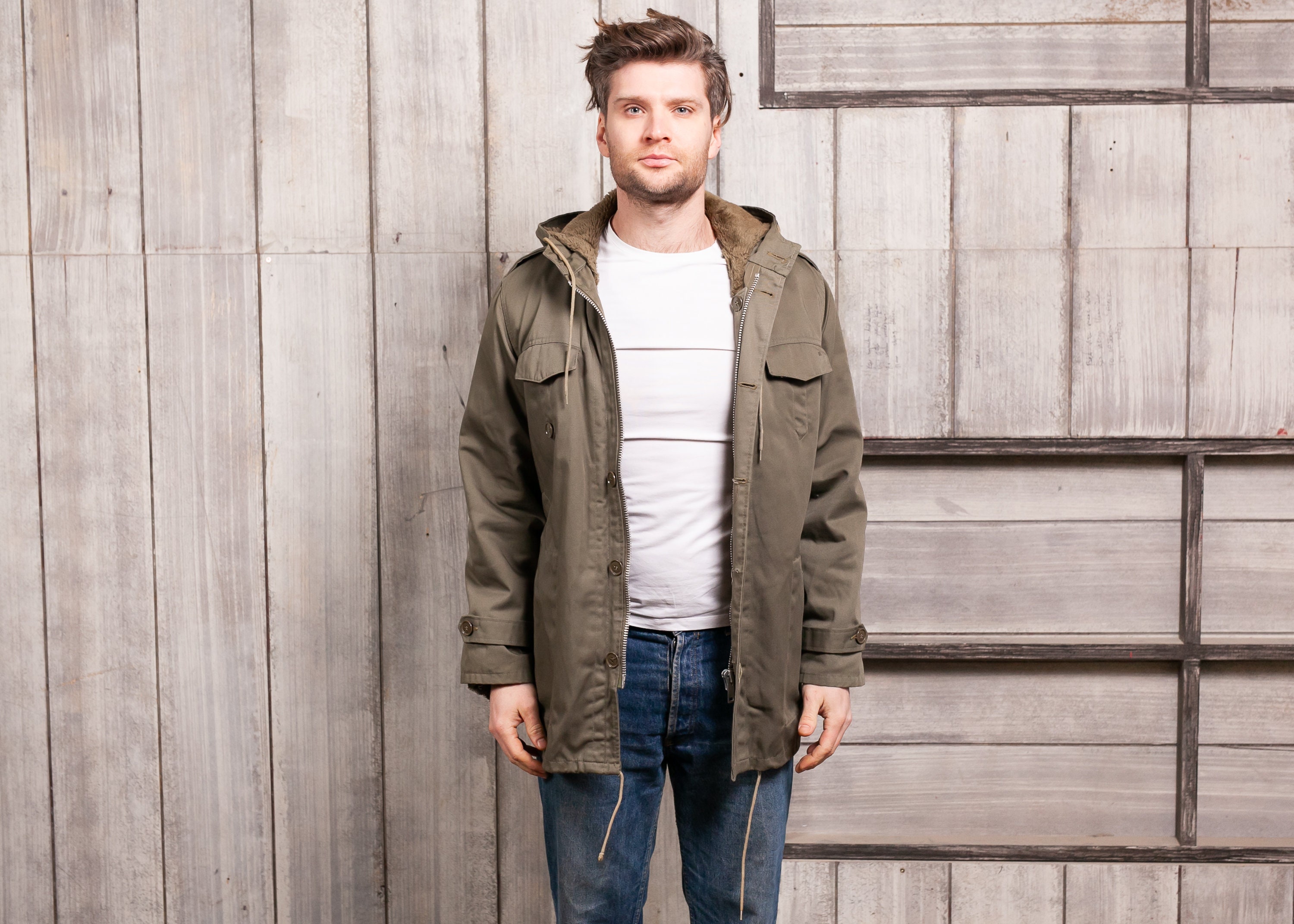 German Army Parka Coat . Vintage 70s Hooded Coat Bundeswehr Jacket ...