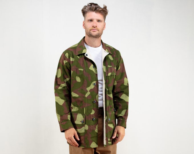 Finnish Military Jacket Camo Army Surplus Vintage 90s Cargo Jacket ...