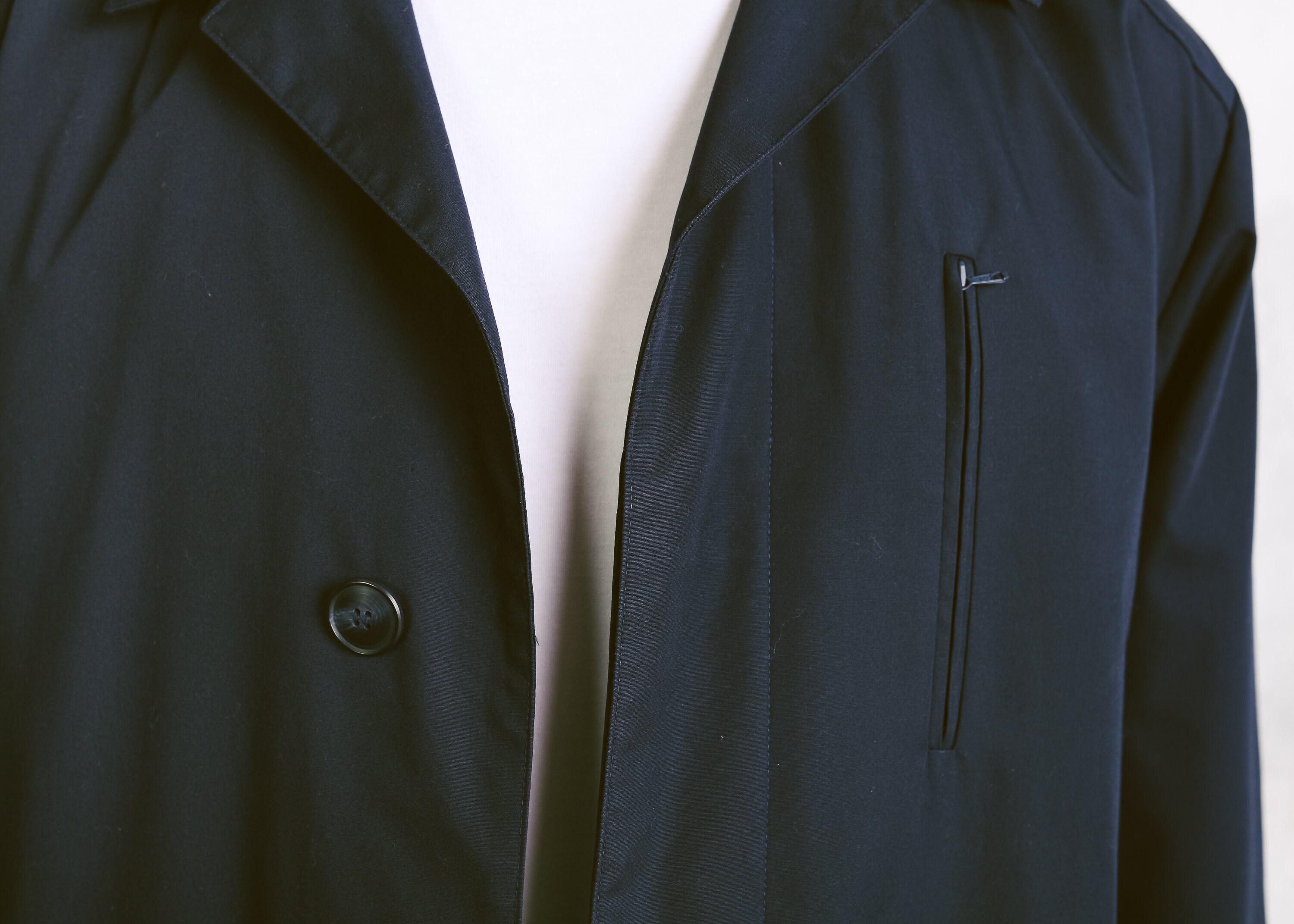 Vintage 70s Mac Coat . Blue Vintage Loose Fit Duster Coat Lightweight ...