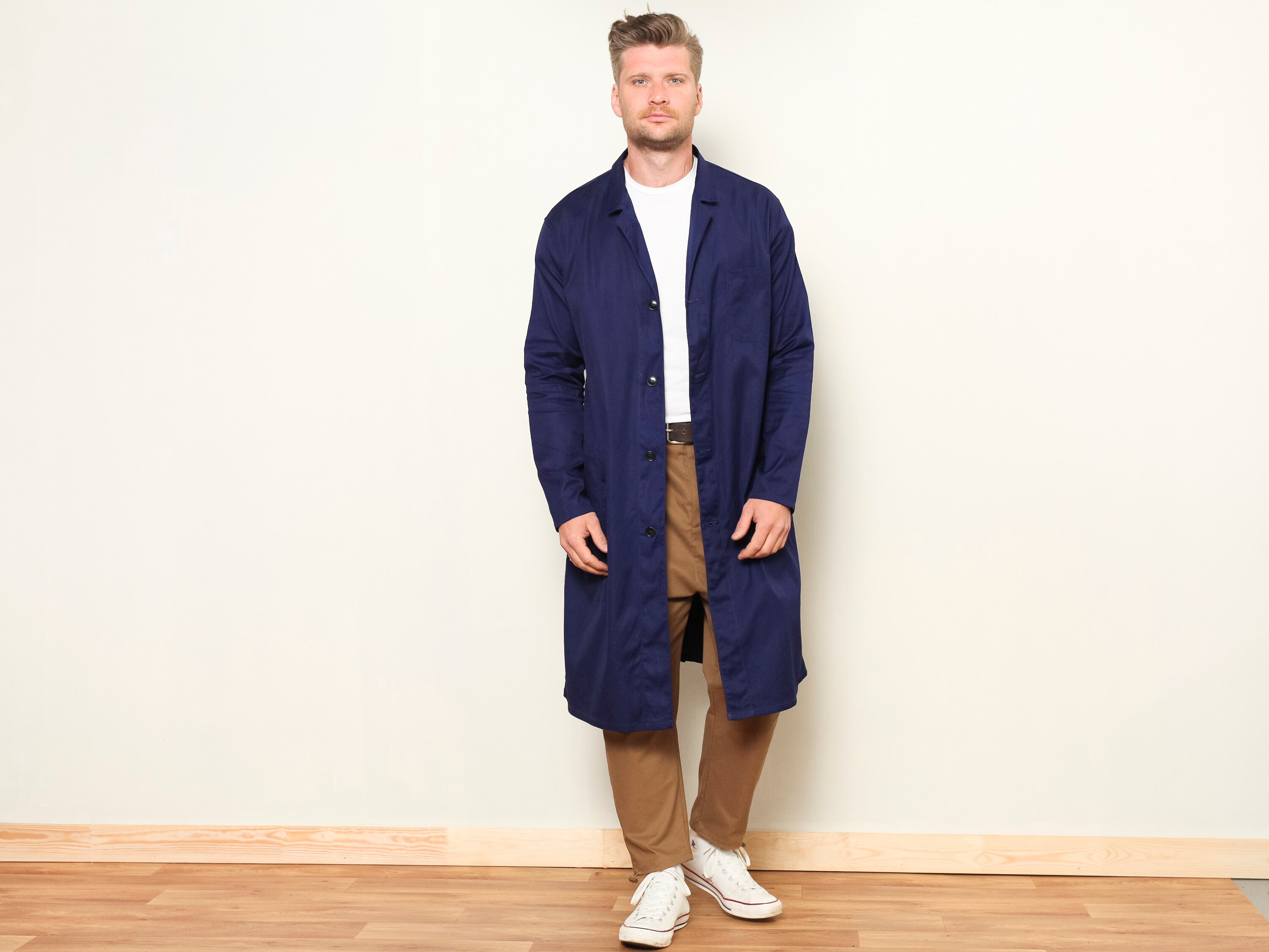 70's Indigo Coat chore work jacket 1970's men workwear outerwear blue ...