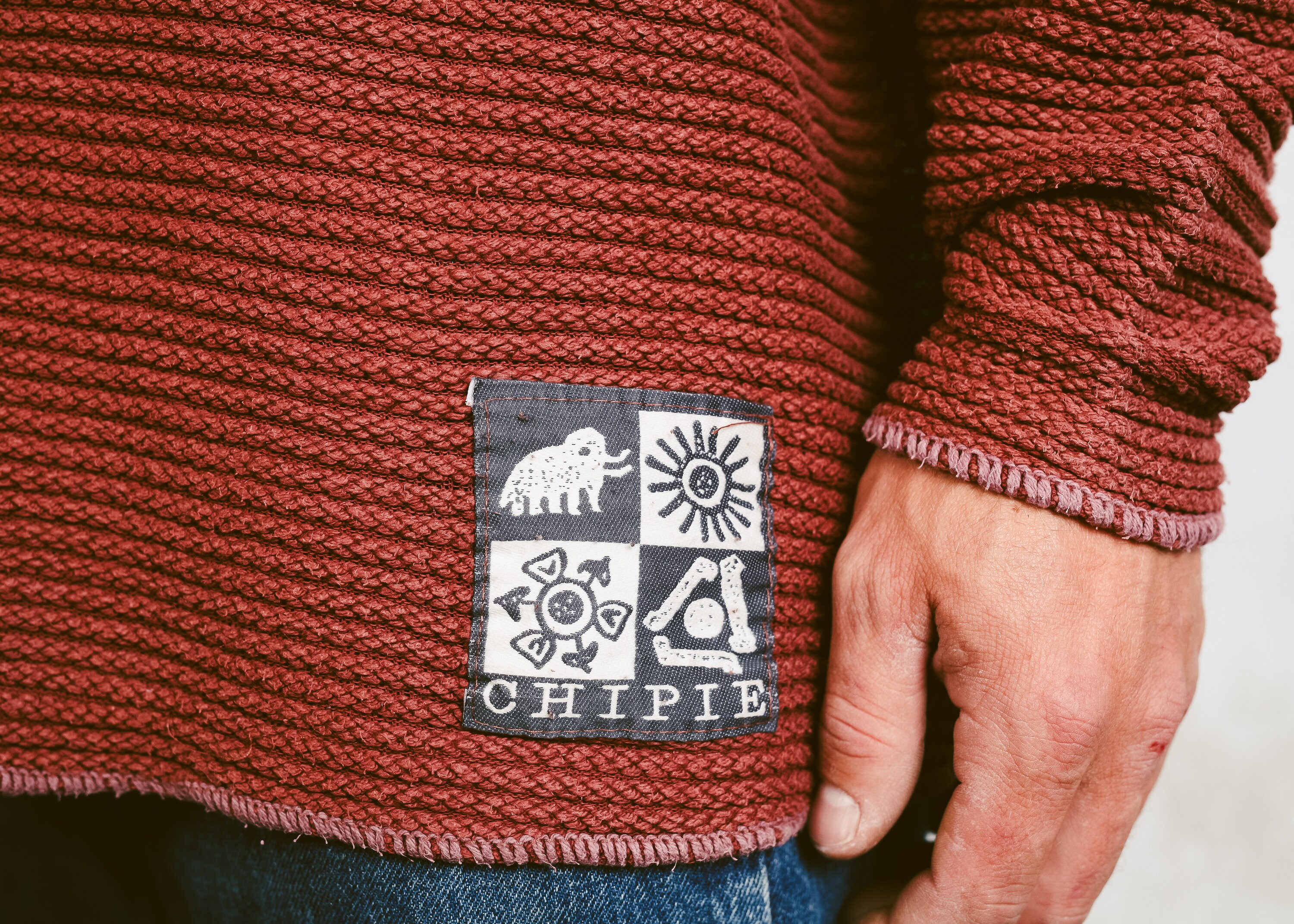 Vintage CHIPIE Mens Sweater . Rustic Brown 90s Oversized Sweater Chunky ...