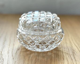 Vintage Round Crystal Dish (star Pattern) With Lid - Etsy