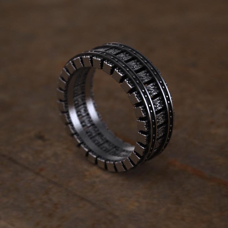 Railroad Ring for Men - Etsy
