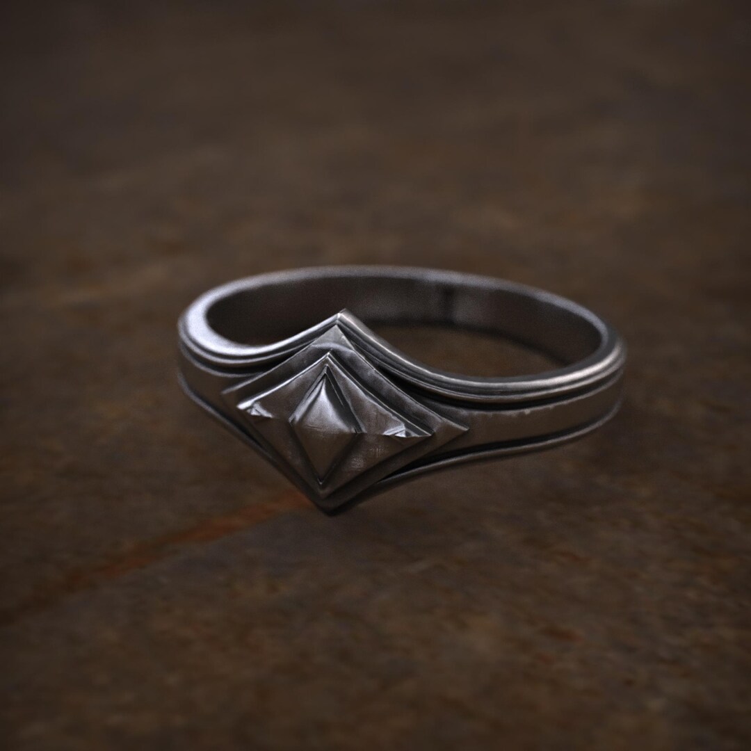925 Dwarven-inspired Ring, Handmade Silver Ring, Cosplay Ring, Ring for ...