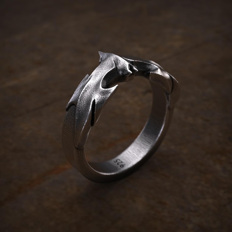 925 Sterling Silver Bat Inspired Ring, Gothic Night Creature Jewelry ...