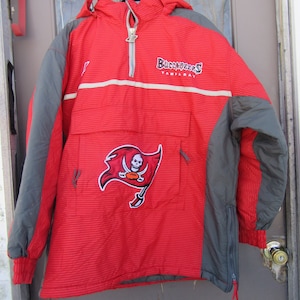 Tampa Bay Buccaneers Vintage NFL Pro Line TOP Zip Overhead Hooded ...