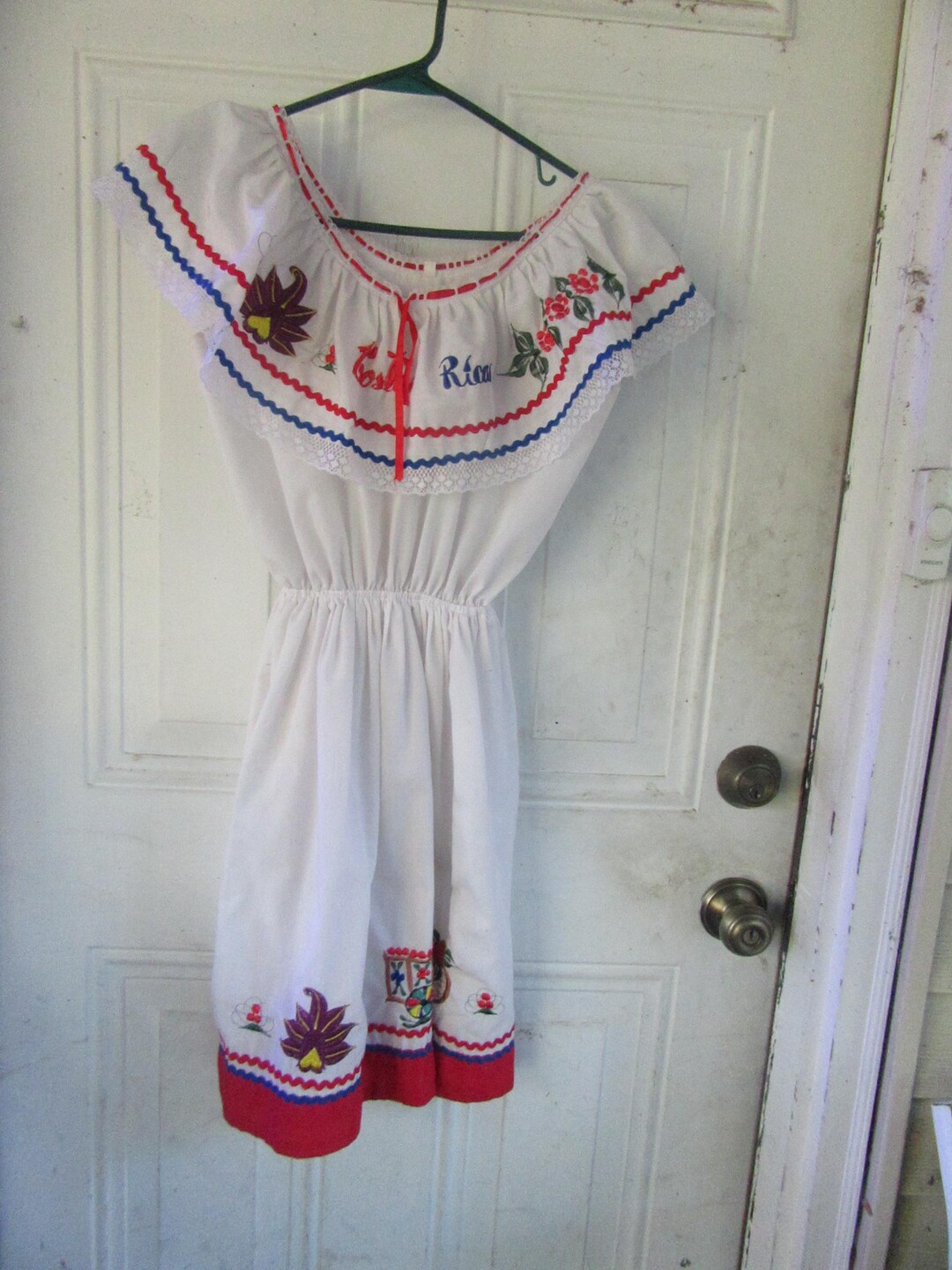 1960 COSTA RICA Festive Dress Embroidery Designs Sz 10 - Etsy