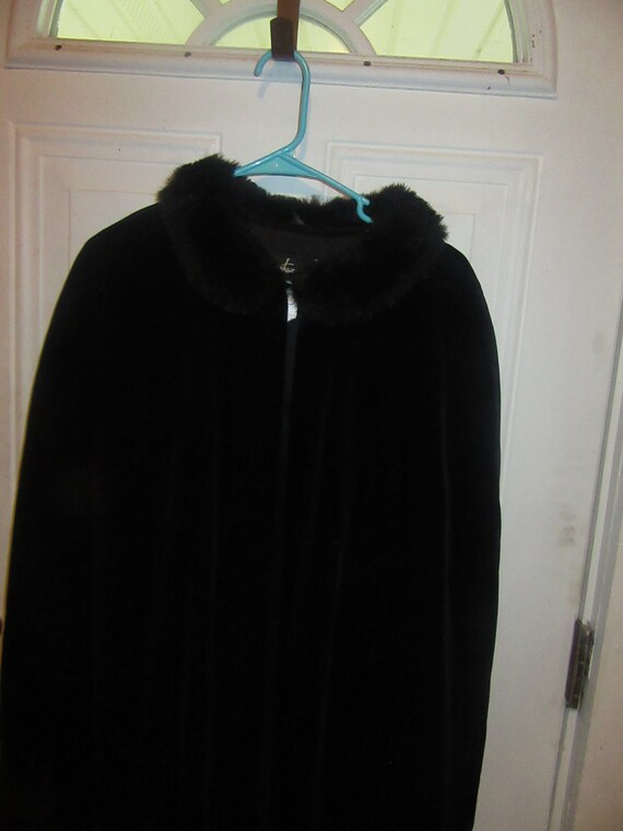 1980 Vintage JS Collections black Velvet Maxi Oper… - Gem