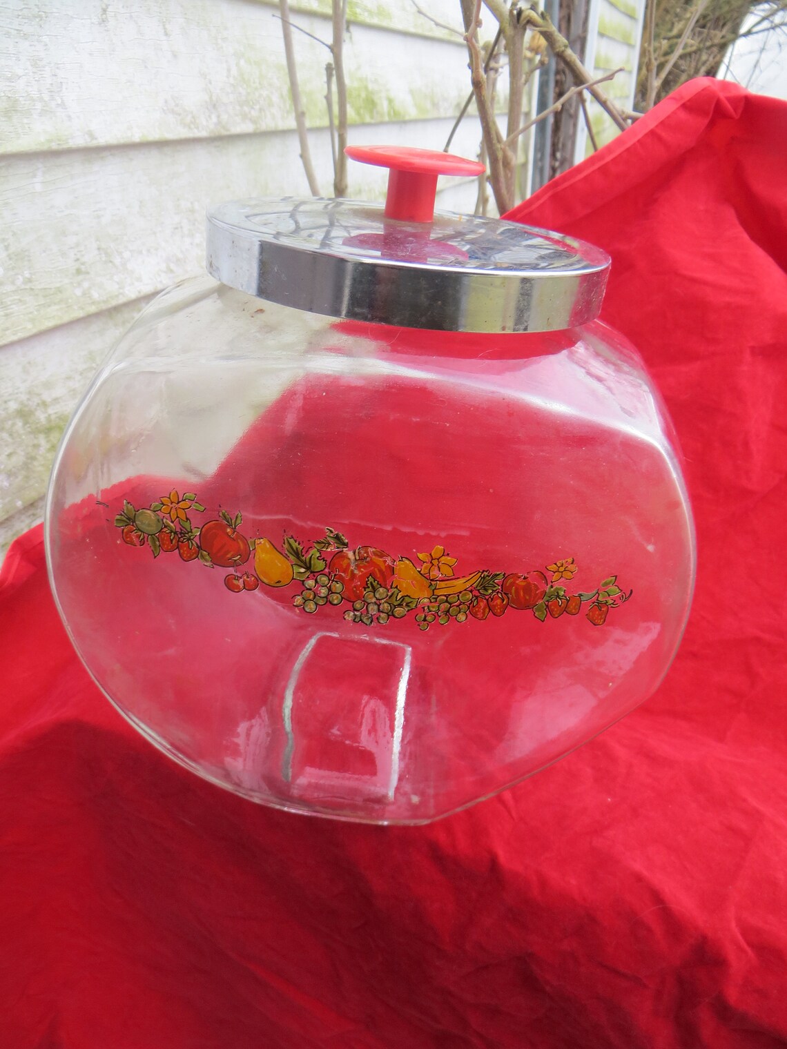 Vintage Tilted Glass Penny Candy Jar Old Fashion Stlye - Etsy