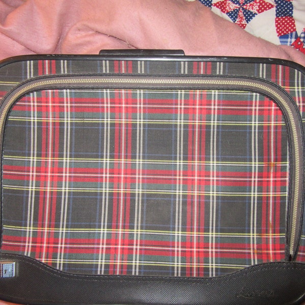 Plaid Suitcase - Etsy