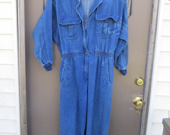 80s OAKBROOK Faded Denim Romper Jumpsuit Sz 10 // Snap Front Brass ...