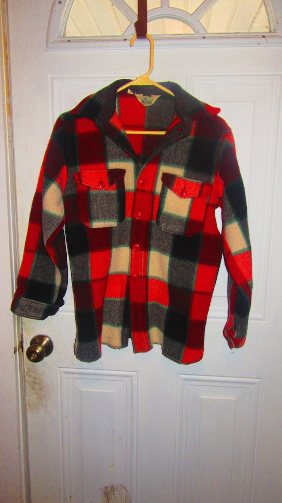1950-60s rare plaid Woolrich Wool Plaid Vintage Bu… - Gem 1950-60s rare plaid Woolrich Wool Plaid Vintage Bu… - Gem