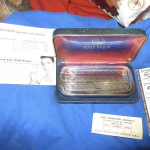 1927 Rolls Men's Single Blade Razor in CHROME Case All in One (strap ...