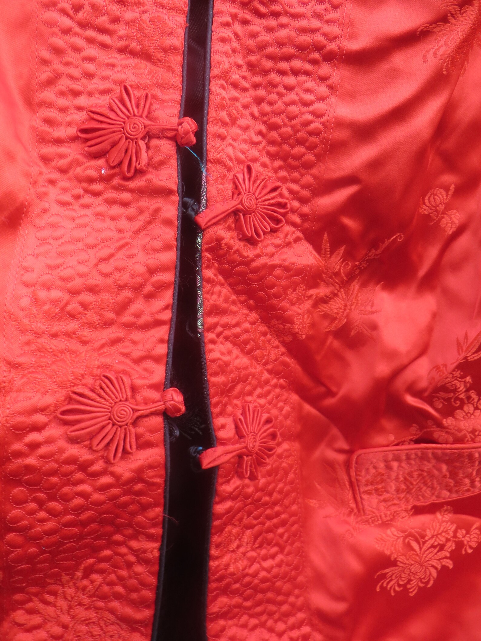 60s Solz Squirrel Black Red Reversible Rayon Satin Asian Bed - Etsy