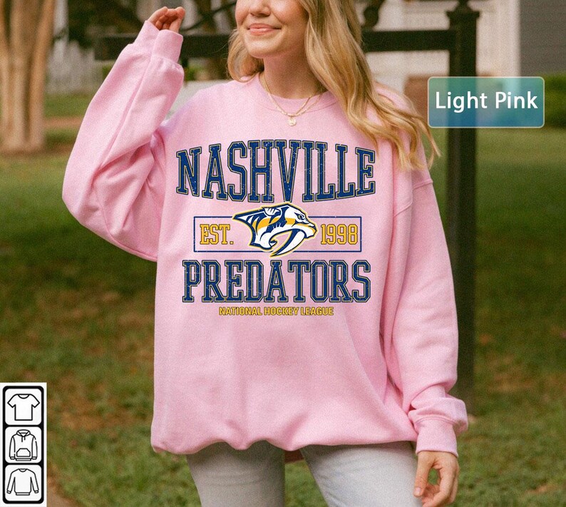 Vintage Nashville Predators Sweatshirt Crewneck, Vintage Predators ...