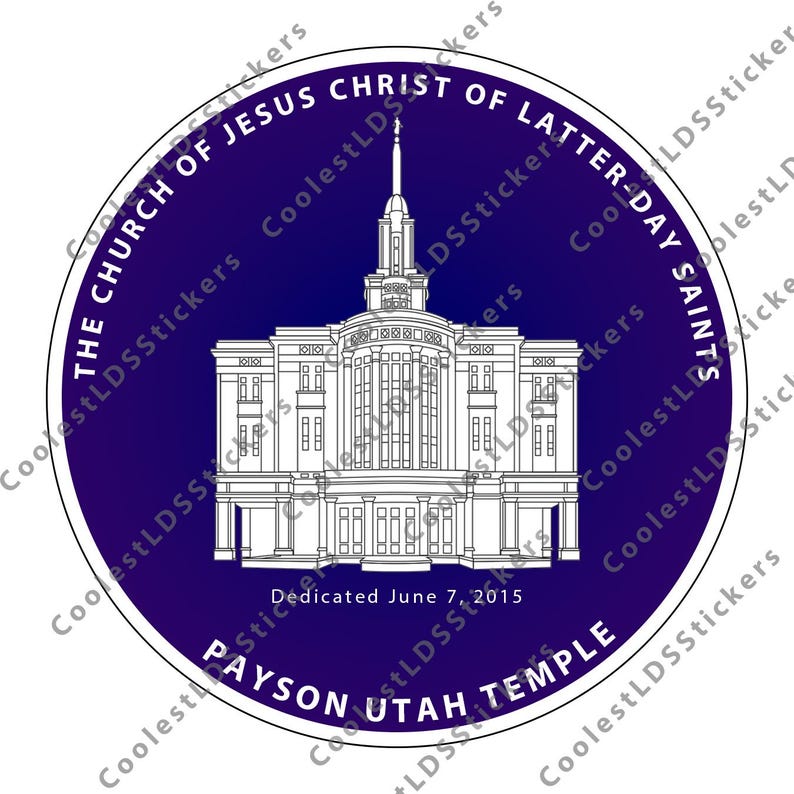 Holographic LDS Payson Utah Temple Sticker - Etsy