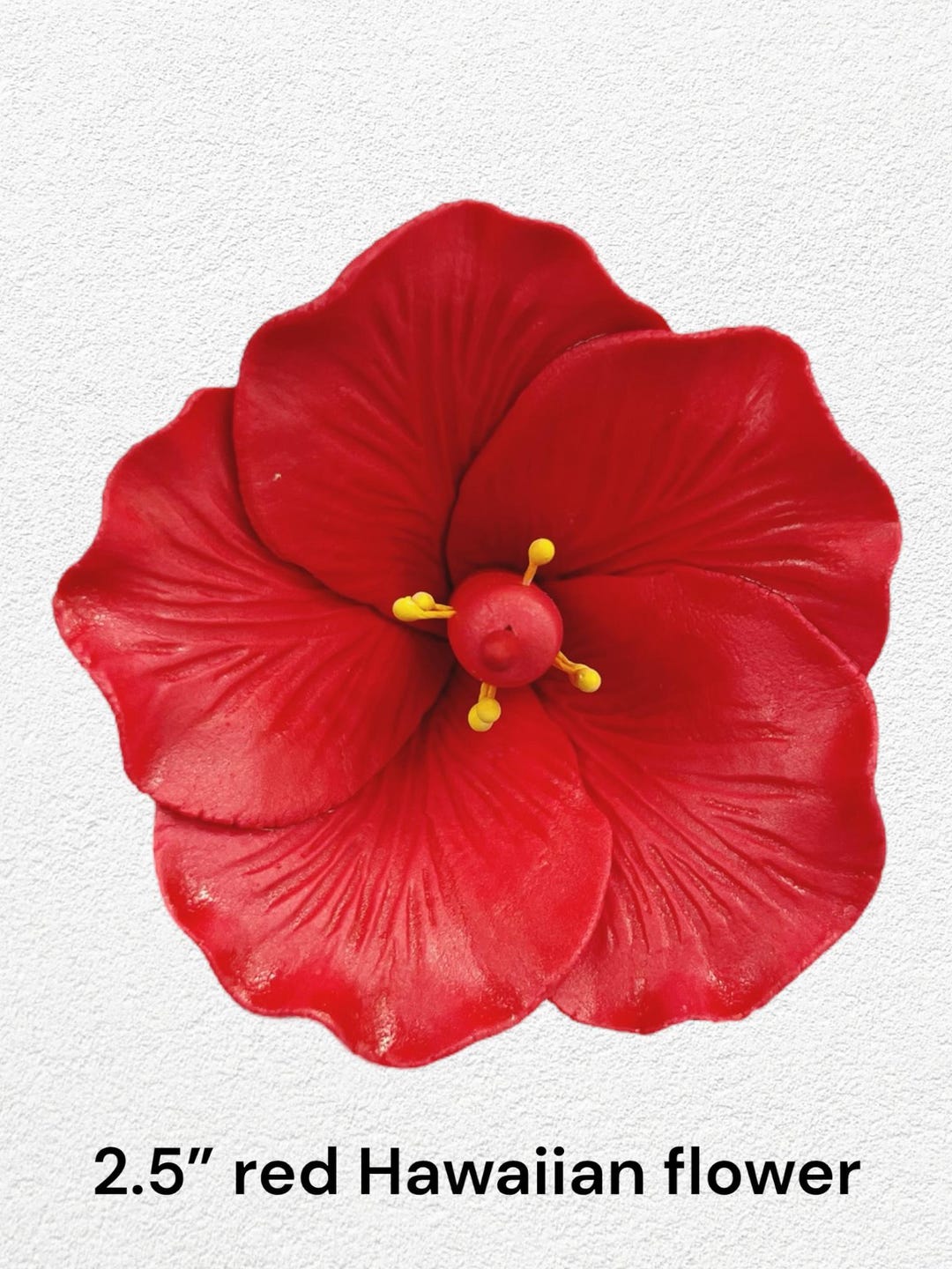 2.5" Gum Paste Red Hawaiian Flower - Etsy